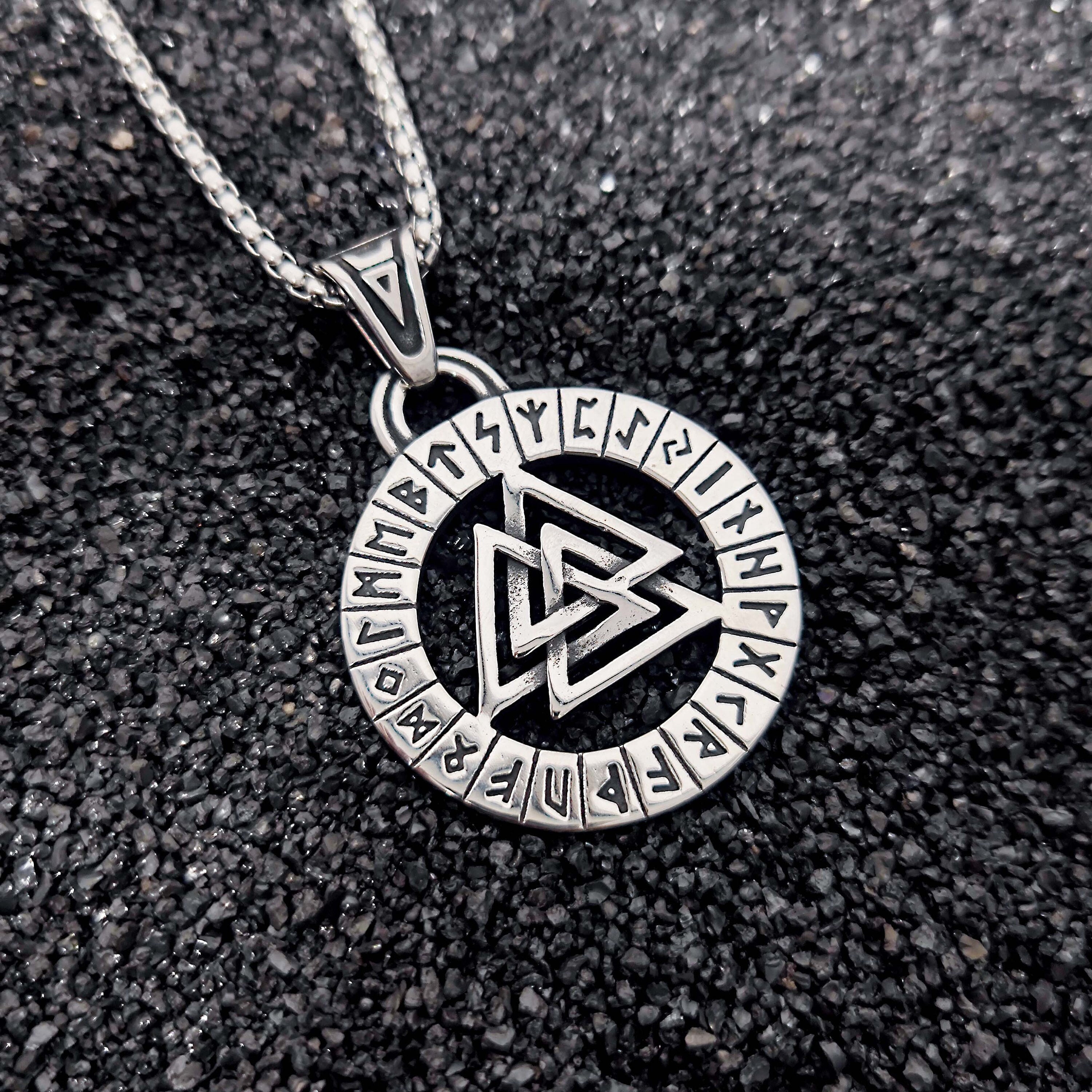 Valknut Viking Necklace Norse Necklace Mjolnir Necklace - Etsy
