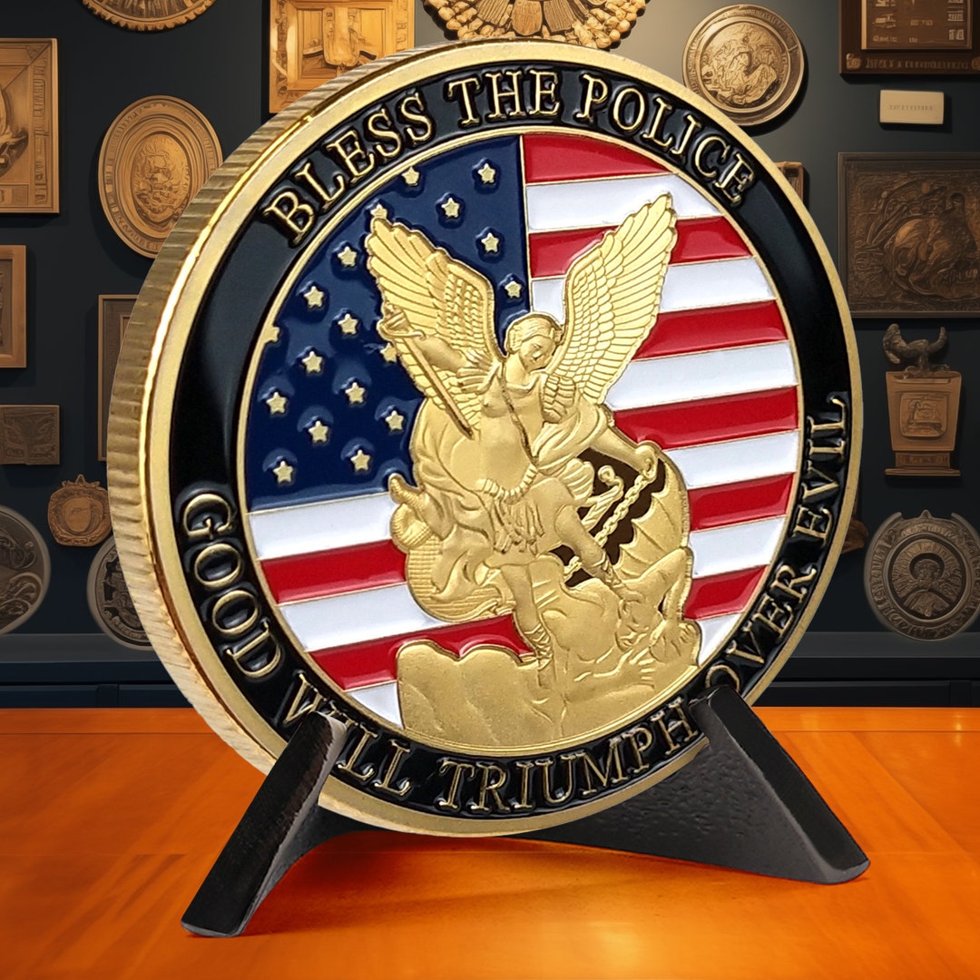 Police Challenge Coin - St Michael Prayer Coin - Bless the Police ...