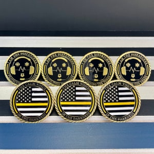 Dispatcher Challenge Coin - Thin Gold Line - Public Safety First ...