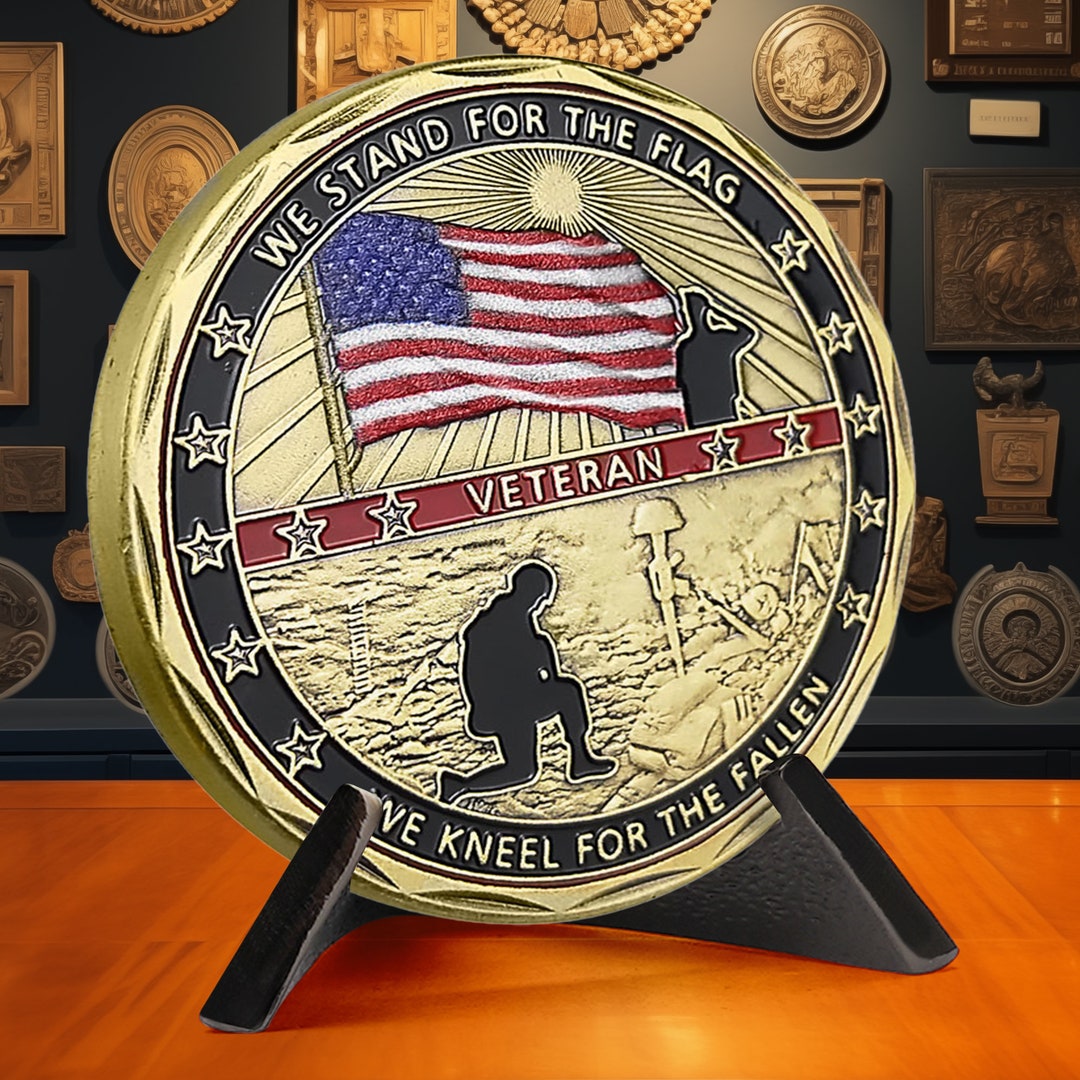 Military Veterans Challenge Coin - United States We Stand for the Flag ...