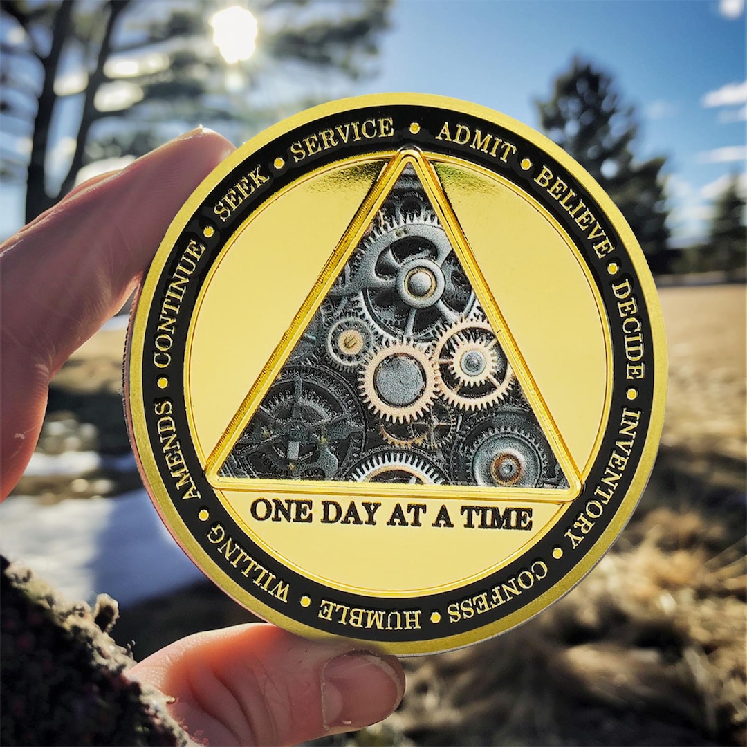 Precision Machines AA Chip Customizable Year One Day at A Time Sobriety ...