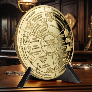 Freemason Challenge Coin: Square and Compass Masonic Collectible - Etsy