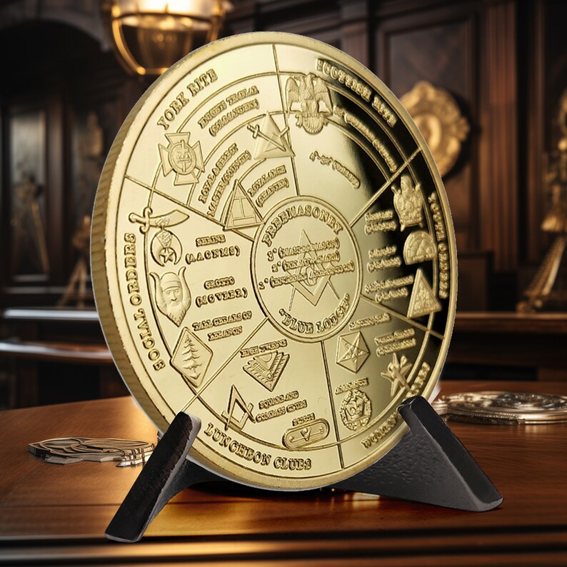 Freemason Challenge Coin: Square and Compass Masonic Collectible - Etsy