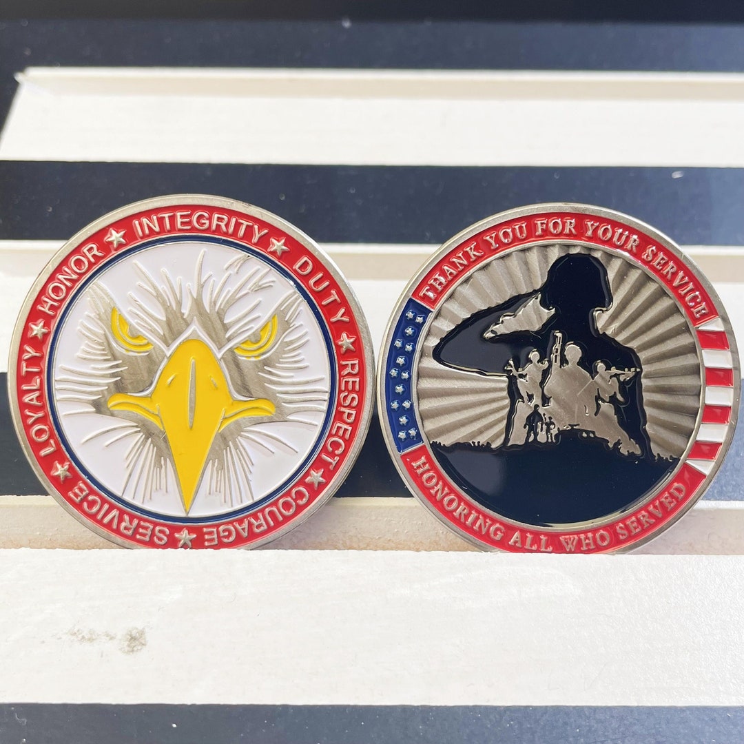 Military Veterans Challenge Coin Thank You for Your Service - Etsy