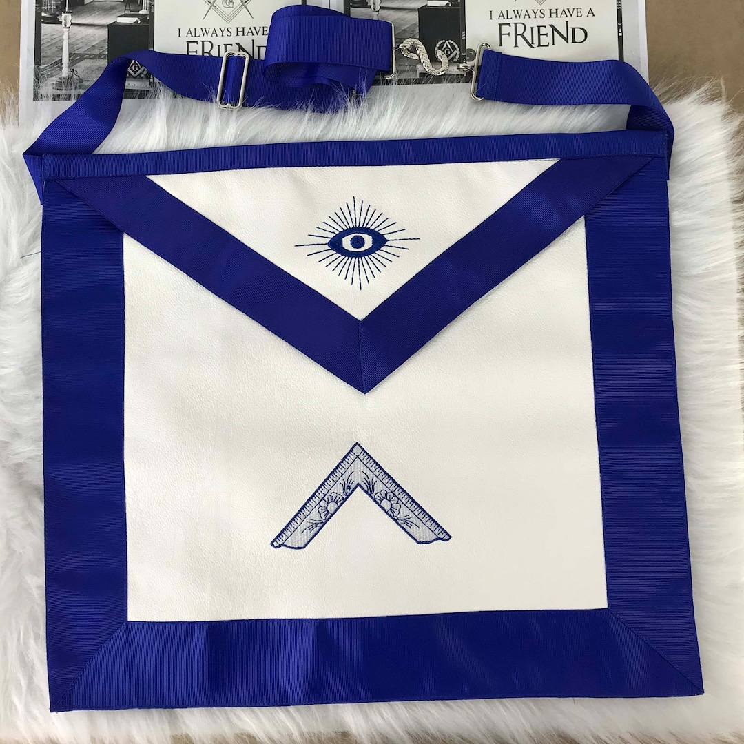 Blue Lodge Masonic Master Apron| Past Master Apron Freemason Gift ...