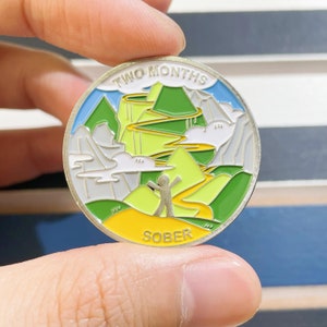 2 Months Sobriety Coin - AA Recovery Chips (1-12 Months) - AA Medallion ...