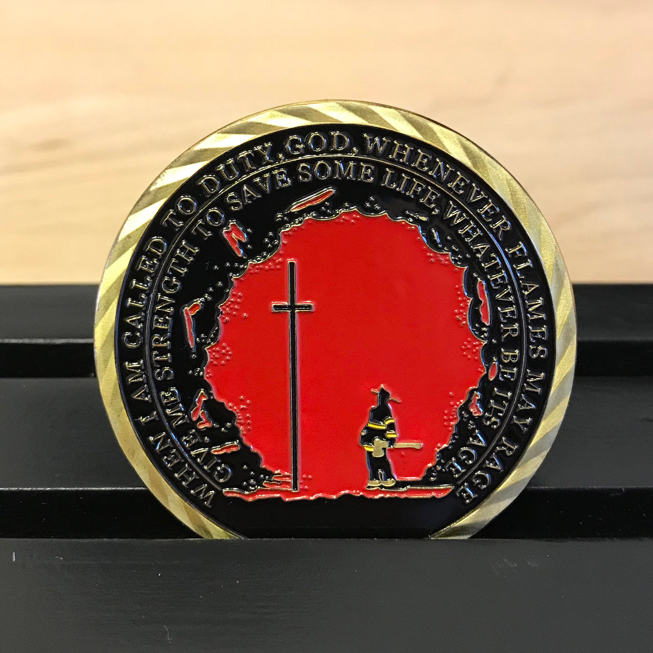 Firefighter Challenge Coin Fire Department Pocket Token - Etsy