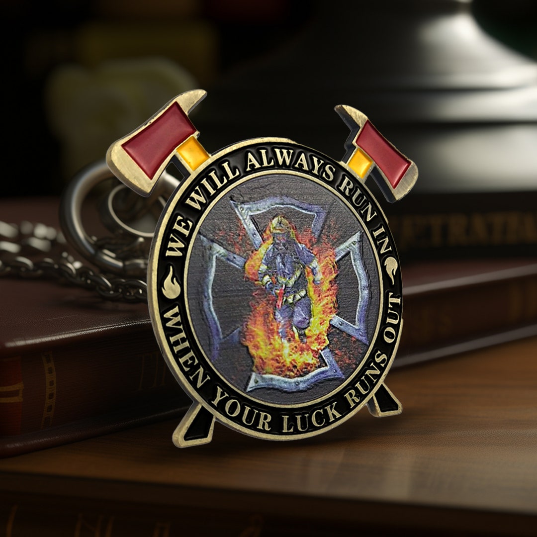 Firefighter Challenge Coin - Thin Red Line Maltese Cross - Fire ...