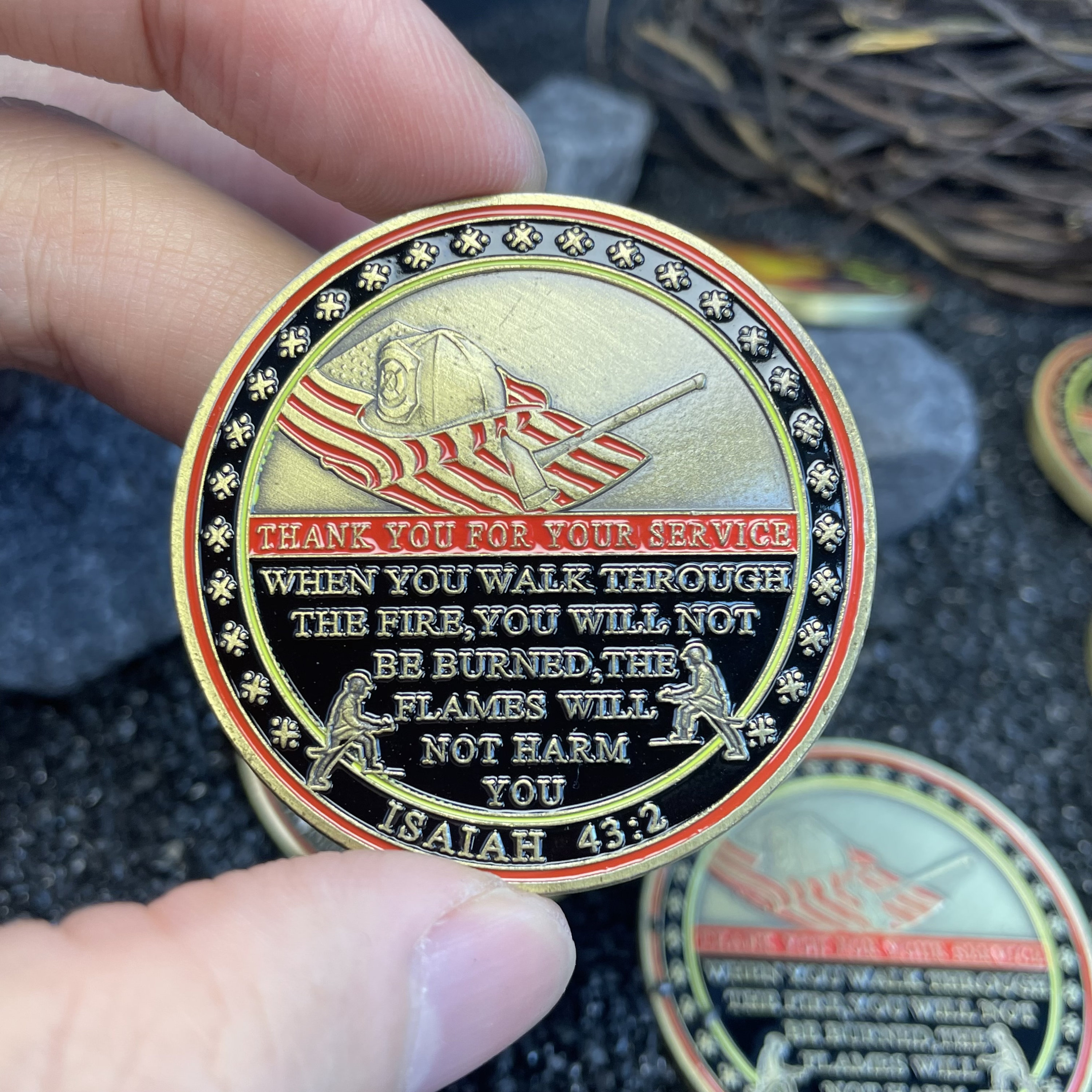 Firefighter Challenge Coin - Fire Department Thank You for Your Service ...