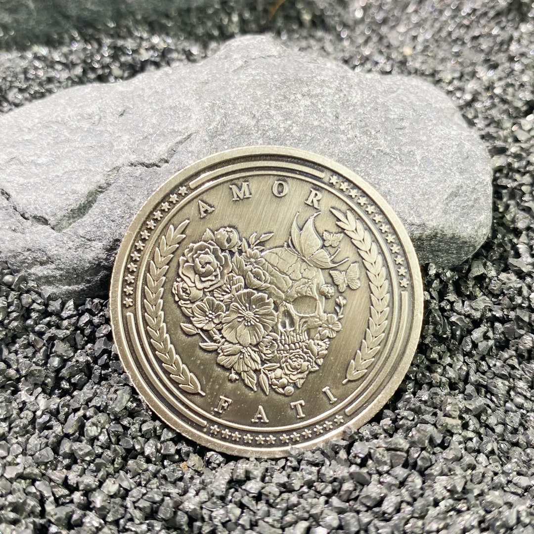Memento Mori Coins Amor Fati Skull & Flame Coin Stoic - Etsy Canada