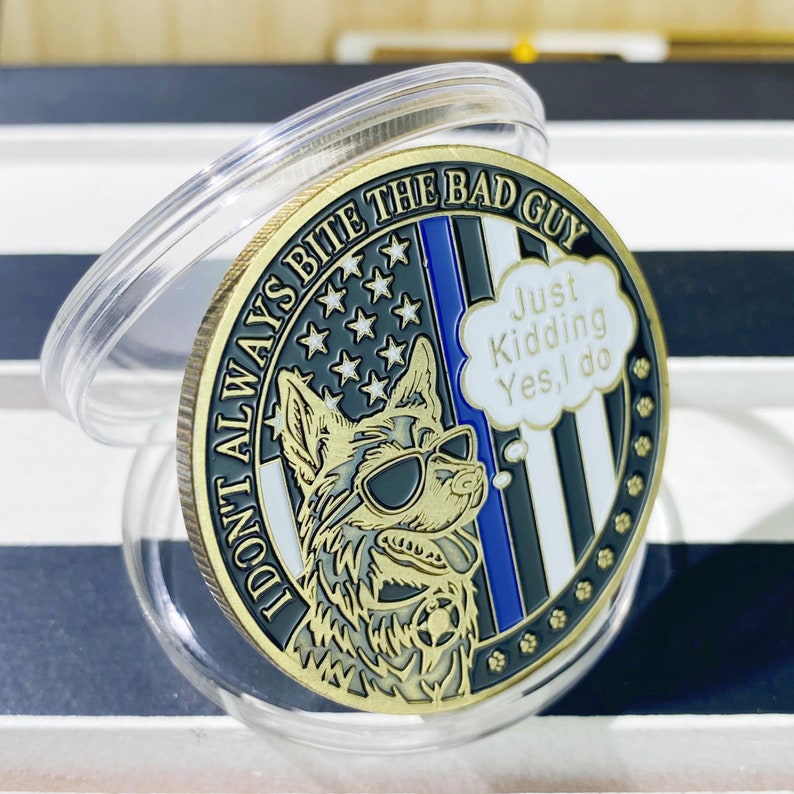 K9 Police Challenge Coin USA Flag Challenge Coin Police - Etsy