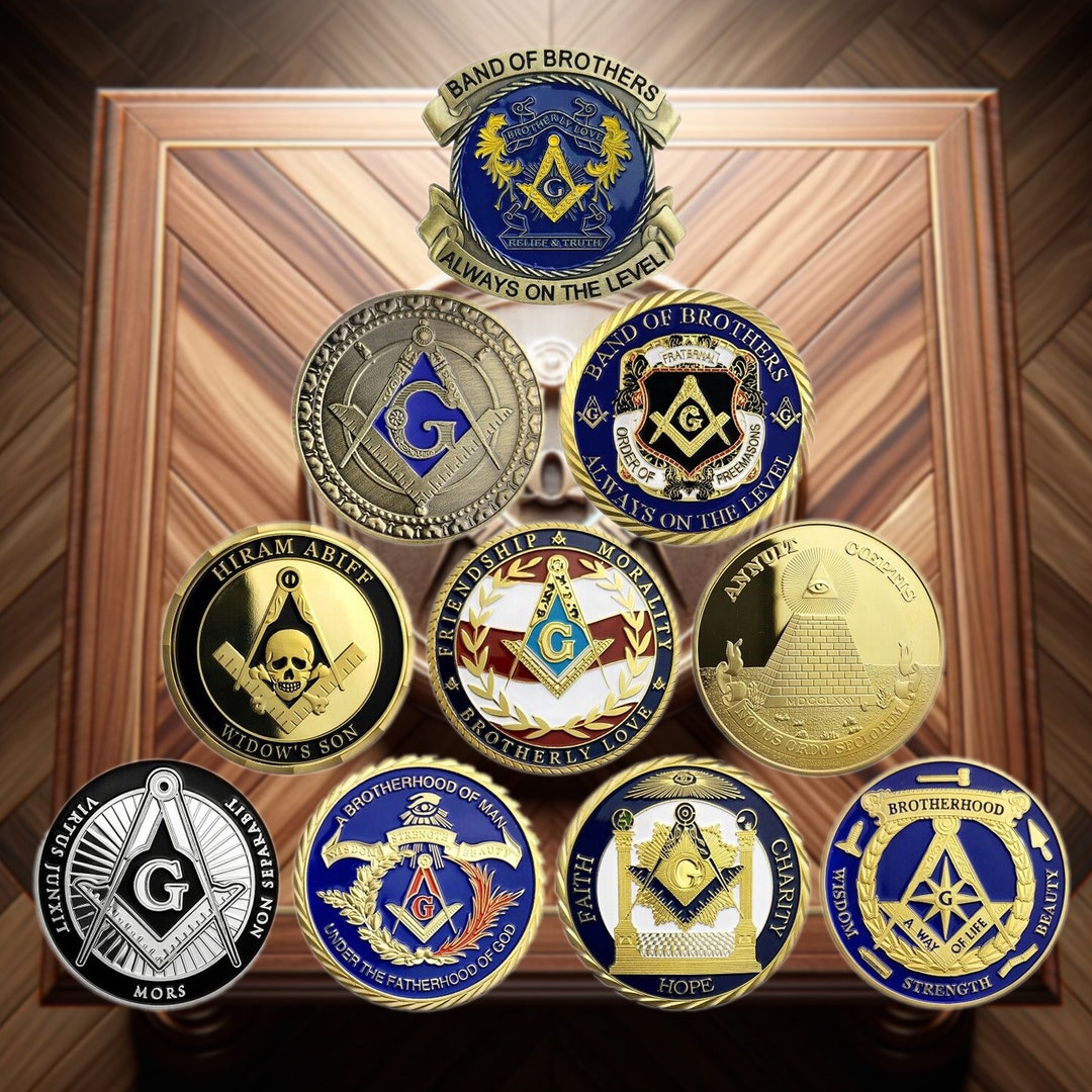 10 in 1 Freemasonry Exclusive Collectible Coins Set Masonic - Etsy
