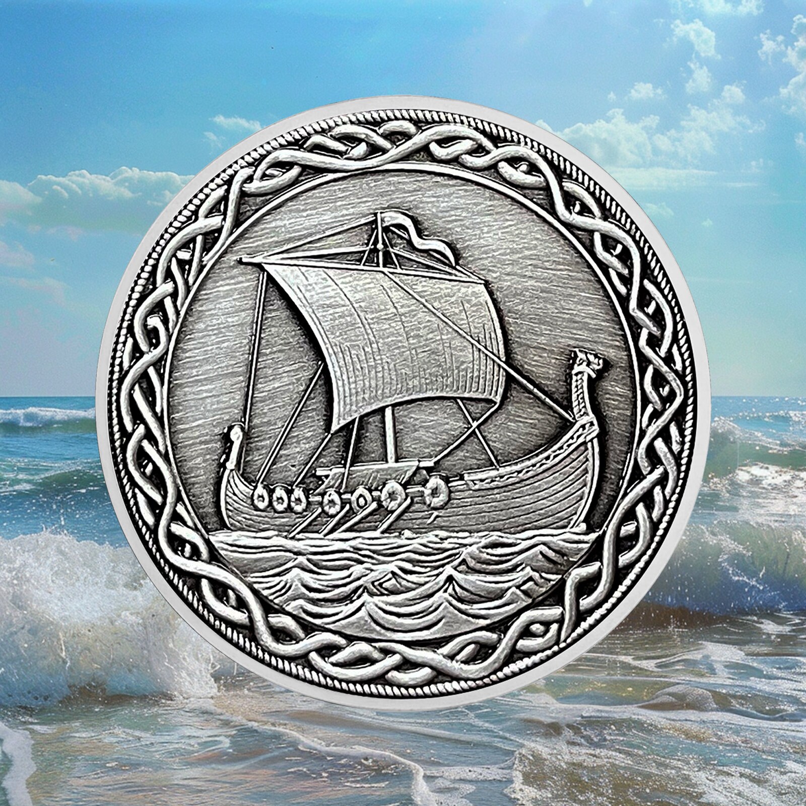 Viking Challenge Coin: Nordic Runes, Odin, Ragnar, Valknut - Etsy