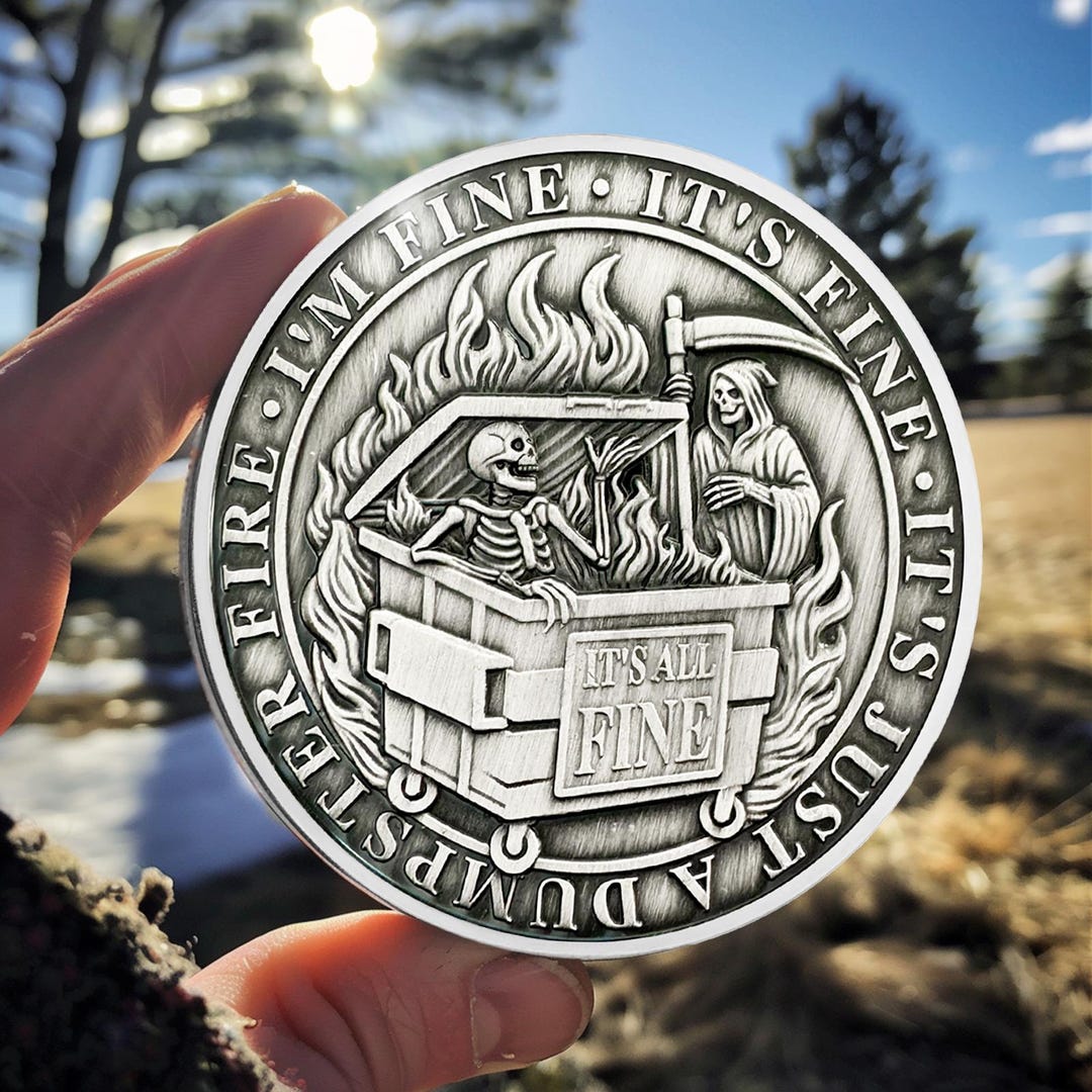 Dumpster Fire Challenge Coins - Teamwork Memorial Gifts - Team Burning ...