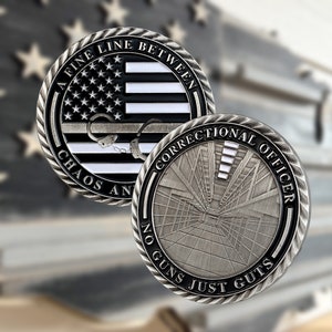 Prison Challenge Coin - Thin Gray Line - Correctional Officer Gifts ...