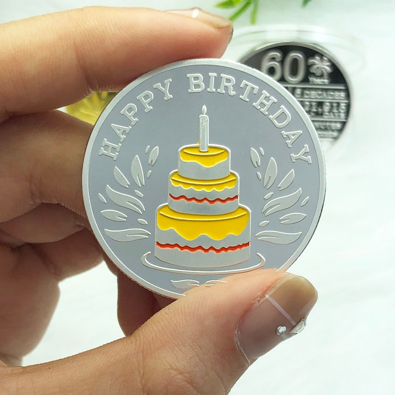 60th Happy Birthday Coin 60th Birthday Gift for - Etsy