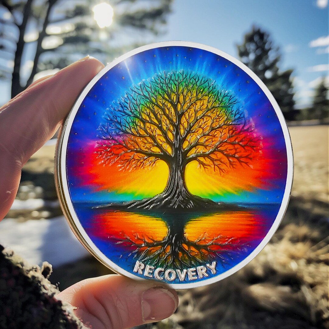 The Tree of Recovery NA Chip Shadows of the Past Sobriety Coin-daily ...