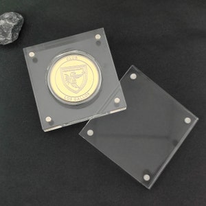 Clear Acrylic Challenge Coin Display Case: Magnetic Closure - Etsy