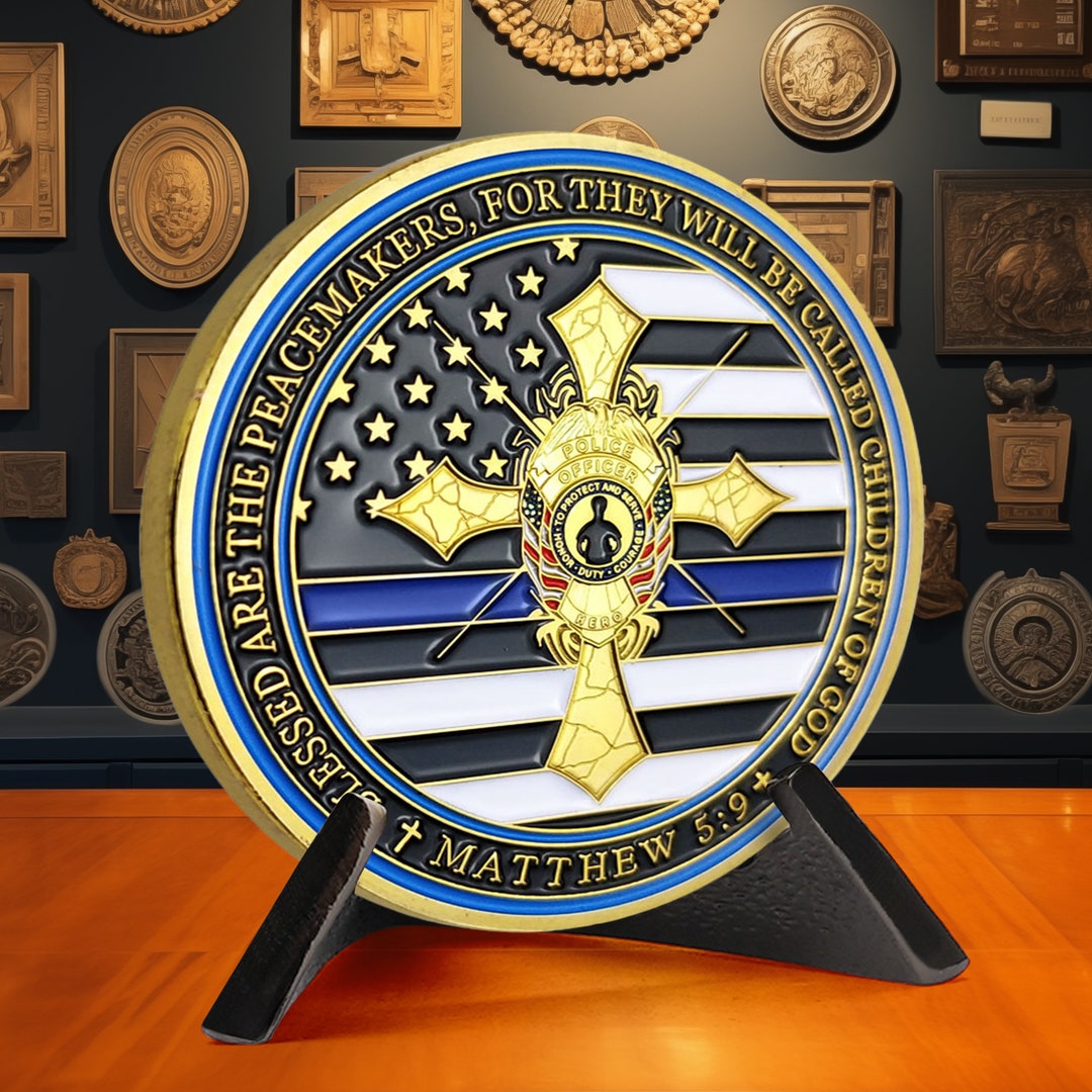 Police Challenge Coins - Police Officer Prayer Coin - Police Department ...