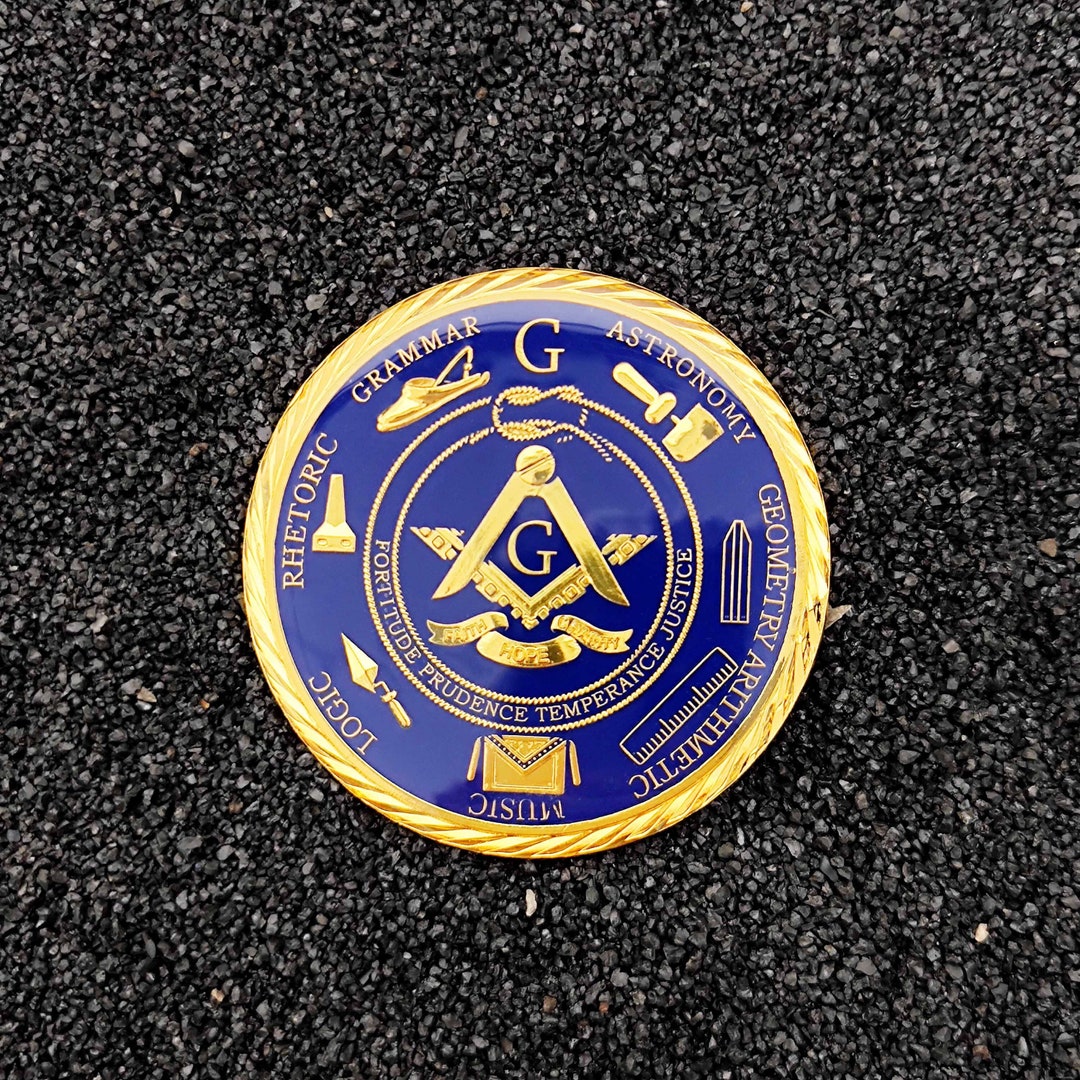 Masonic Car Emblem Freemason Virtues & Tools Concho - Masonic Commemorative Gifts - Masonic ...
