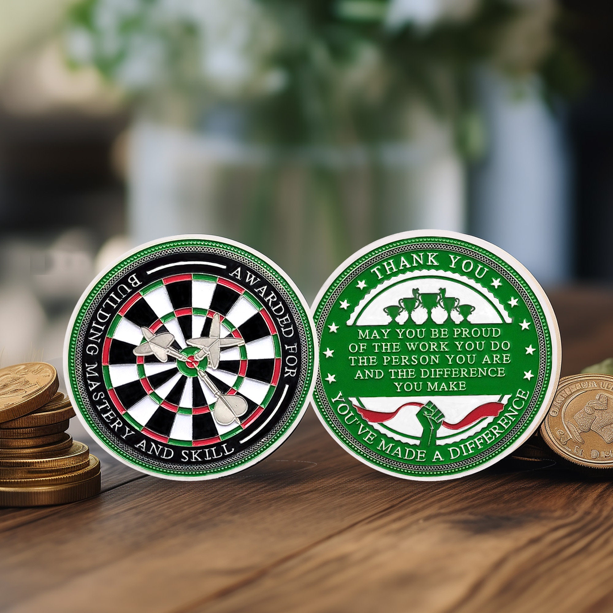 Employee Challenge Coins Set: Corporate Recognition Award, Silver ...