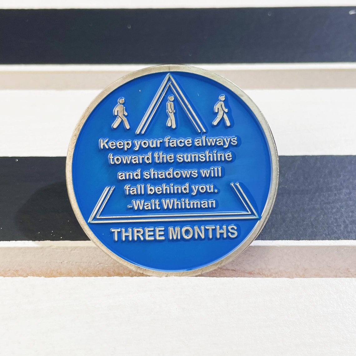 3 Months Sobriety Coin - AA Chip (1-12 Months) - AA Medallion and ...