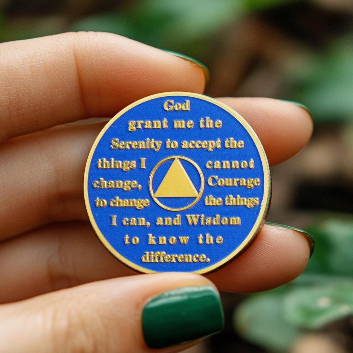 AA Serenity Prayer Coin: Silver Plated Sobriety Medallion - Etsy