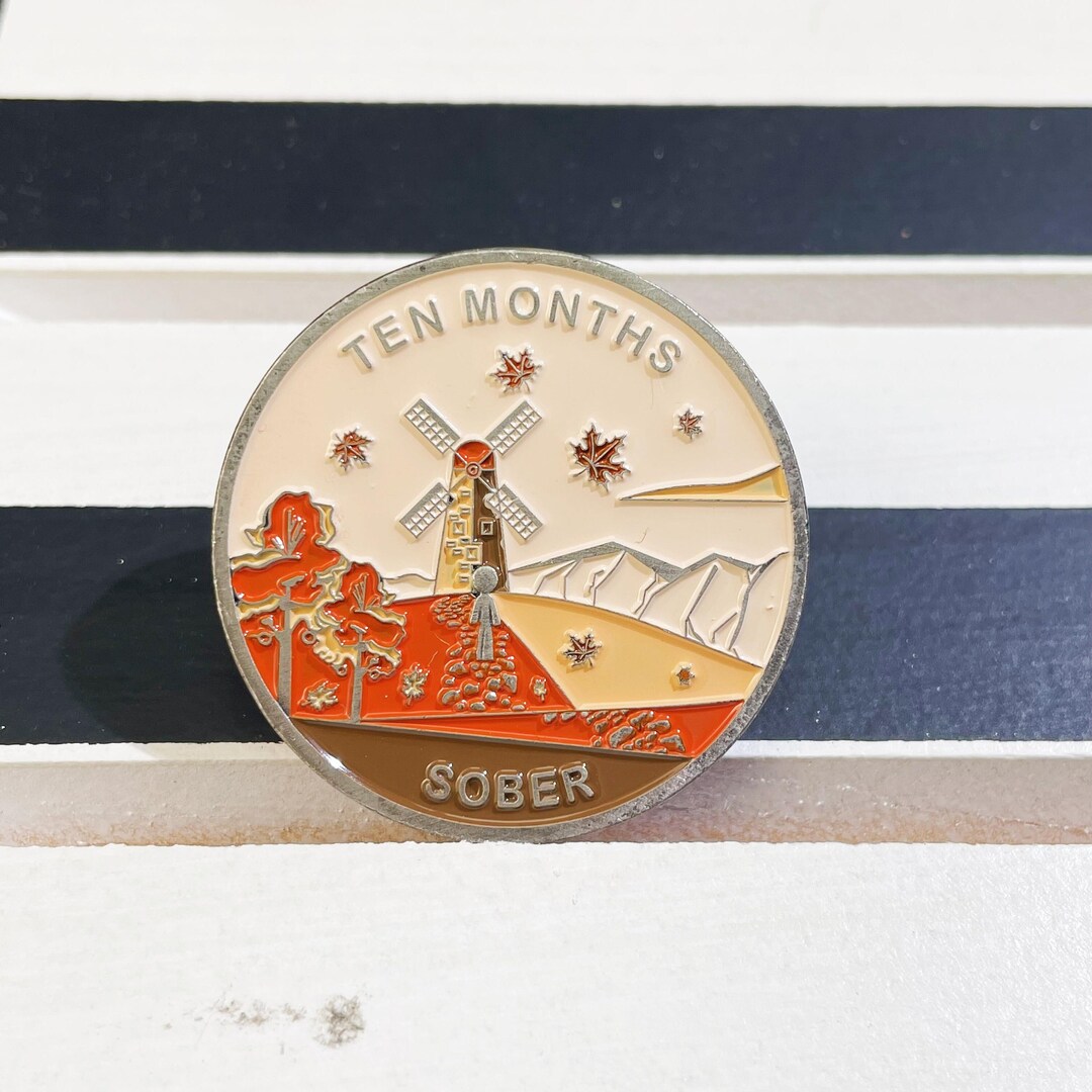 10 Month Sobriety Coin AA Chip 1-12 Months AA Medallion - Etsy