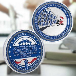 Leadership Challenge Coin - Corporate Staff Award Badge Coin - Company ...