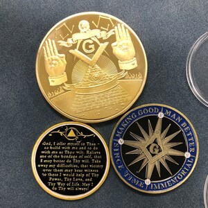 Freemason Challenge Coin: Square and Compass Masonic Collectible - Etsy