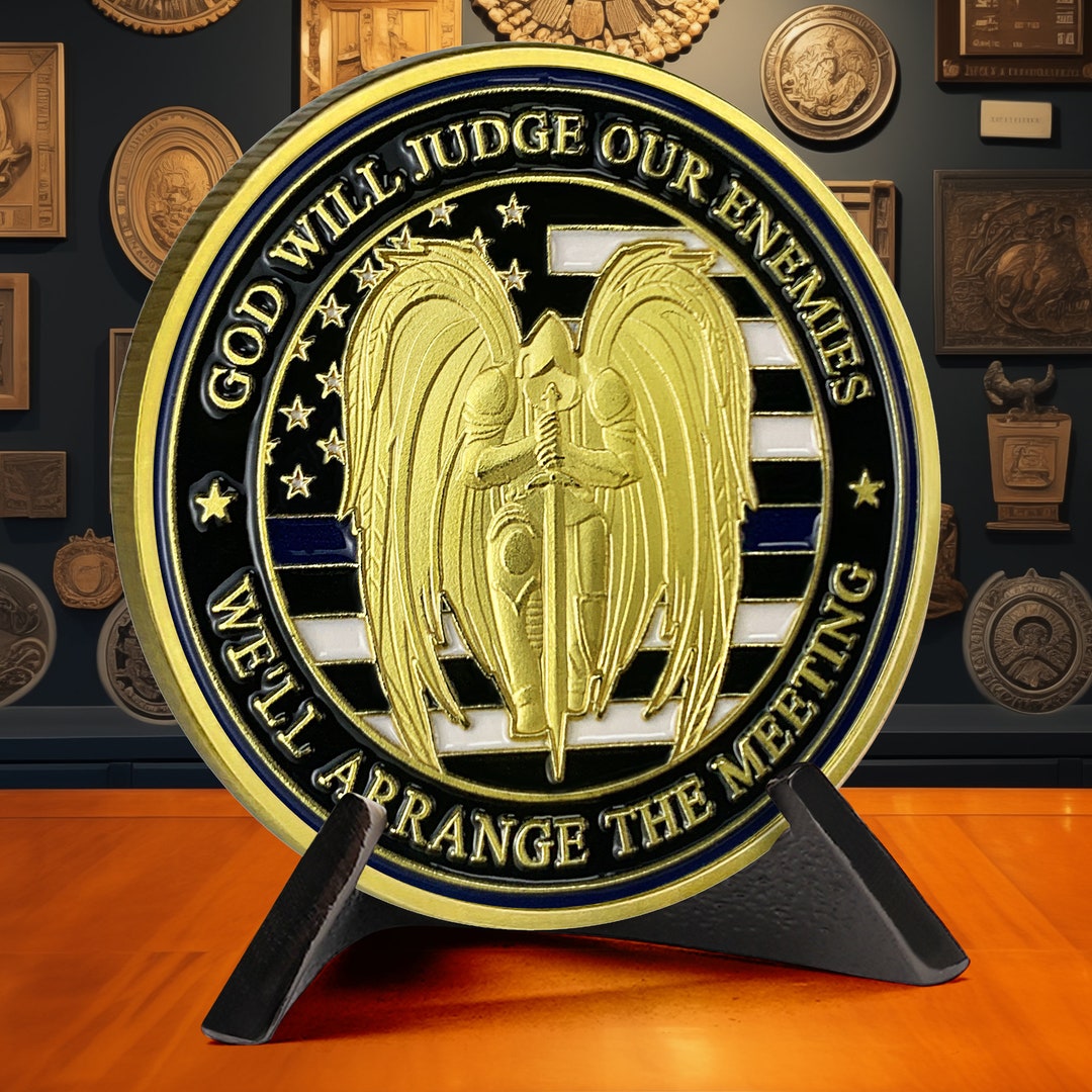 Police Officer EDC Prayer Challenge Coin - Law Enforcement Gift Token ...