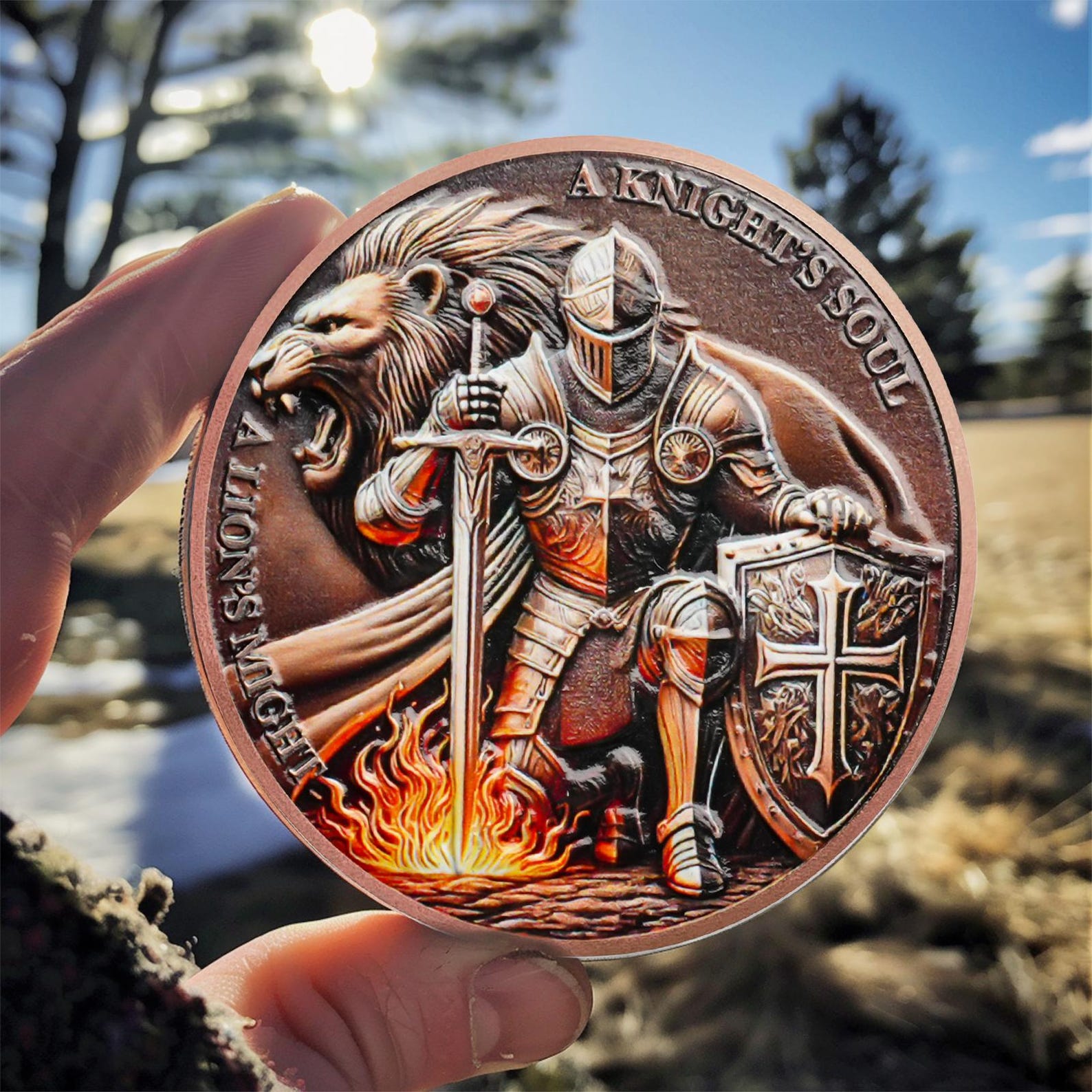 Lion of Judah Knight Chip Christian Religious Coin the Chivalry Coin ...