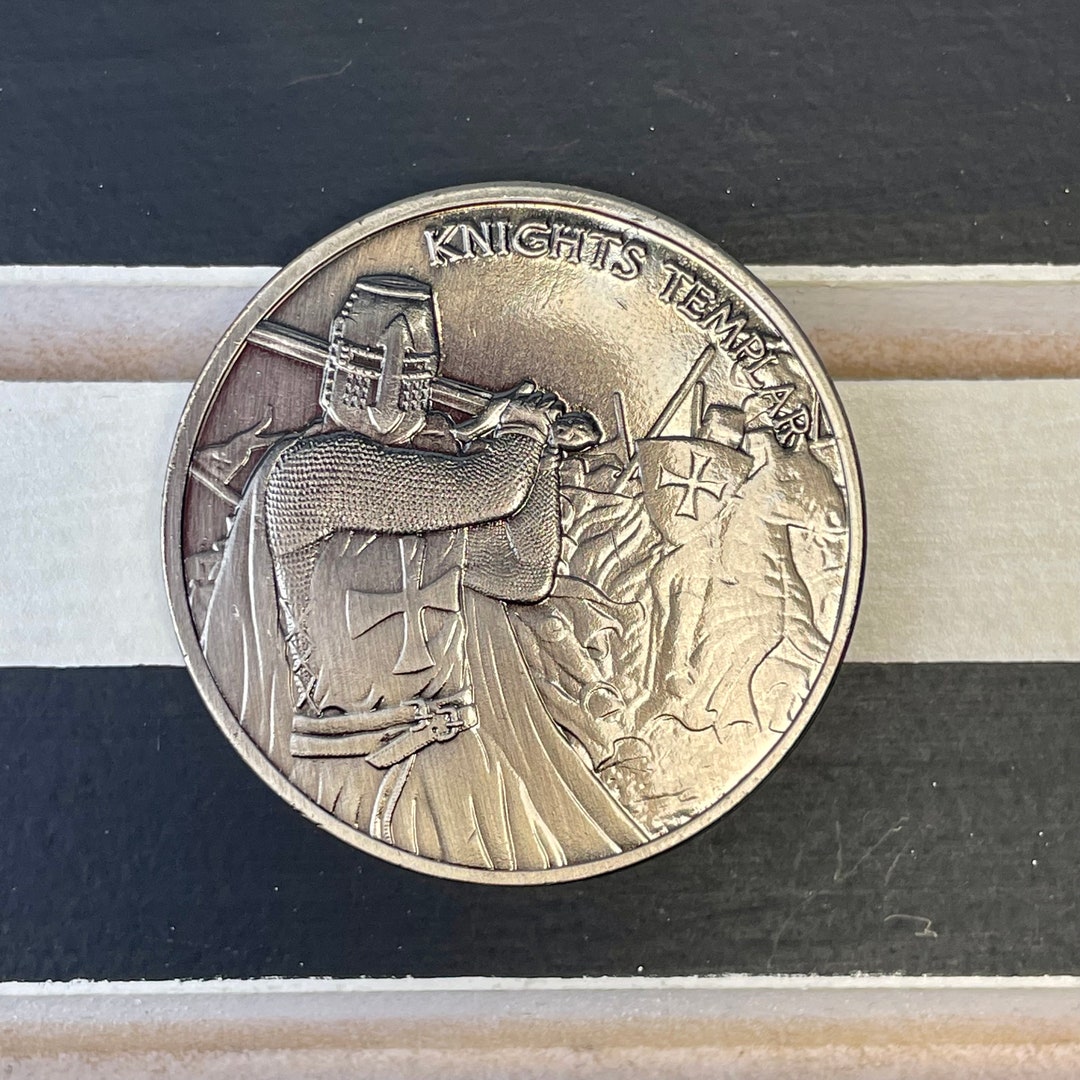 Knights Templar Challenge Coin Religious Gift Collectible - Etsy