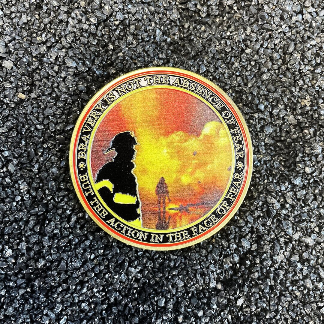 Firefighter Challenge Coin Fire Department Thank You for - Etsy