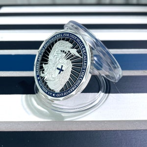 Police Challenge Coin - St Michael Prayer Coin - God Bless the Police ...