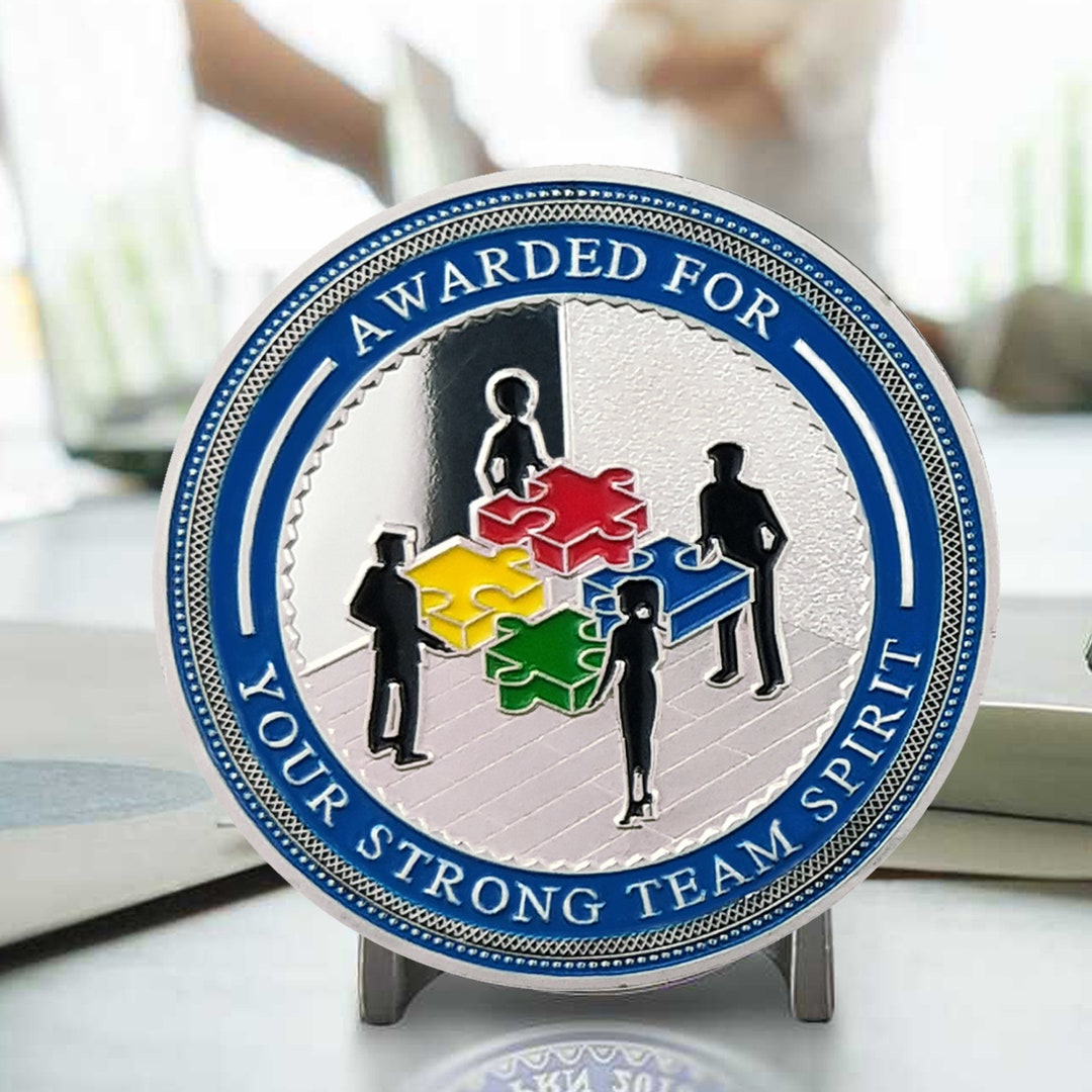 Team Spirit Challenge Coin - Corporate Staff Reward Coin - Motivation ...