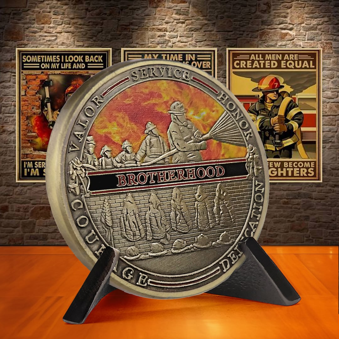 Firefighter Challenge Coin - Fireman Prayer Coin - Firefighter ...