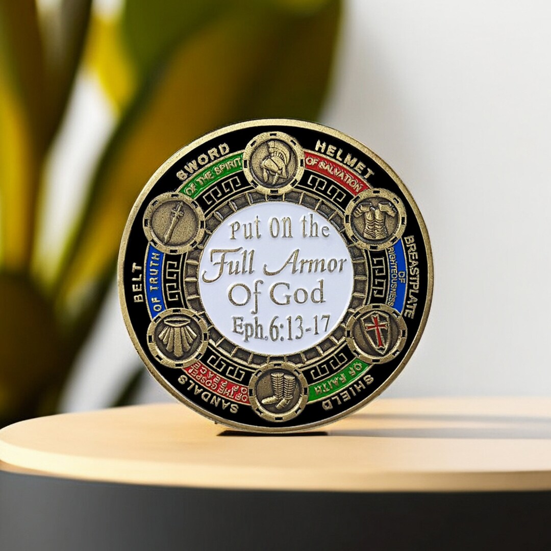 Armor of God Challenge Coin Put on the Whole Armor of God Ancient Power ...