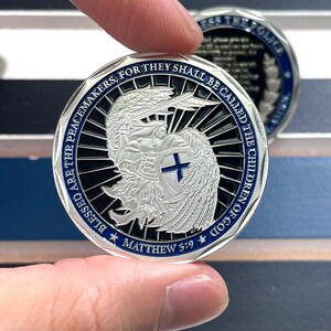 Police Challenge Coin - St Michael Prayer Coin - God Bless the Police ...