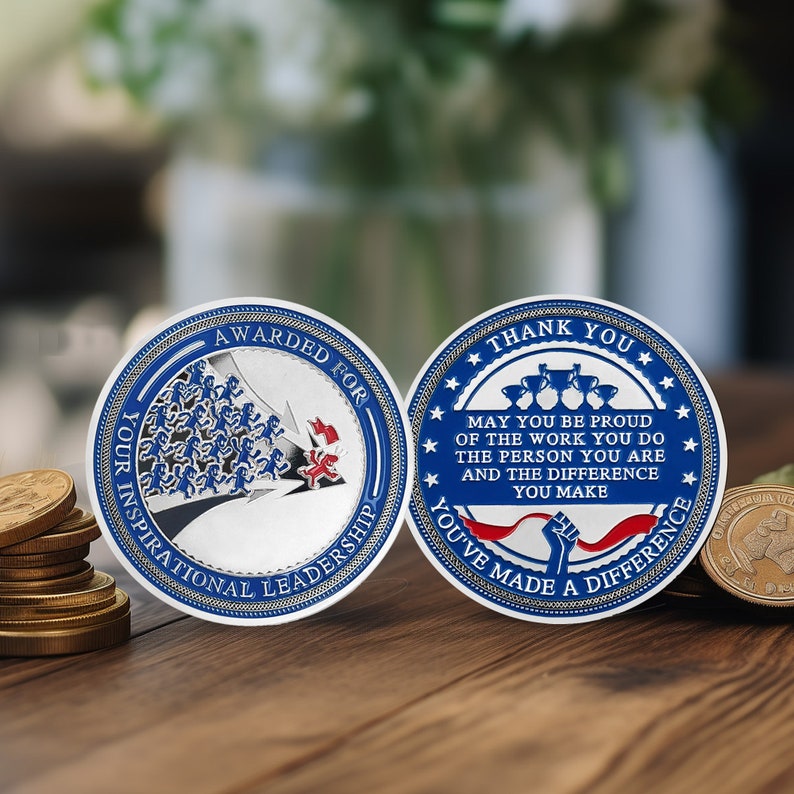 Employee Challenge Coins Set: Corporate Recognition Award, Silver ...