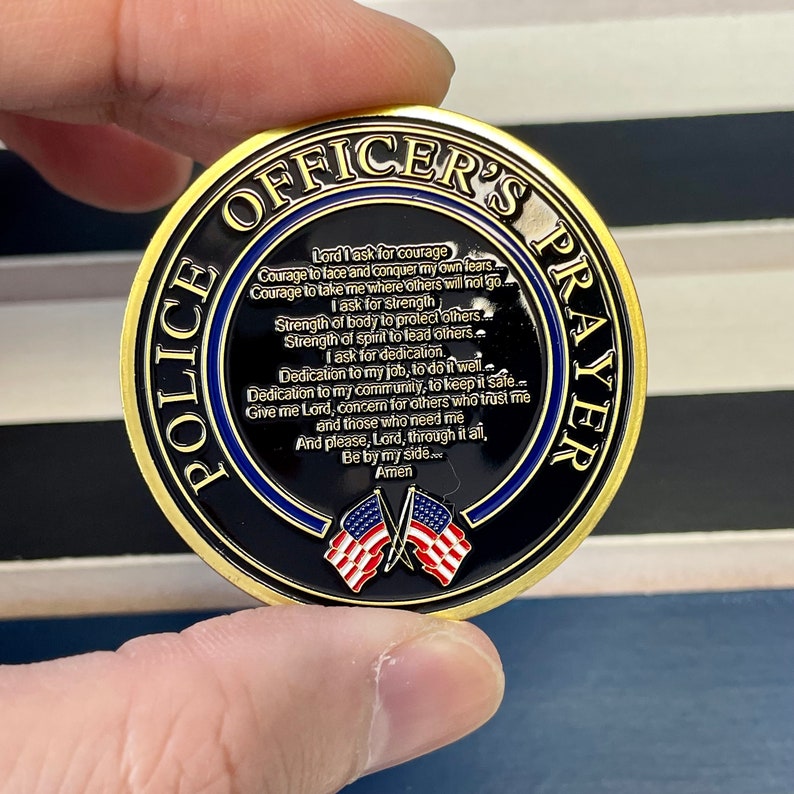 Police Challenge Coin - St Michael Coin - Police Officers Prayer Coins ...