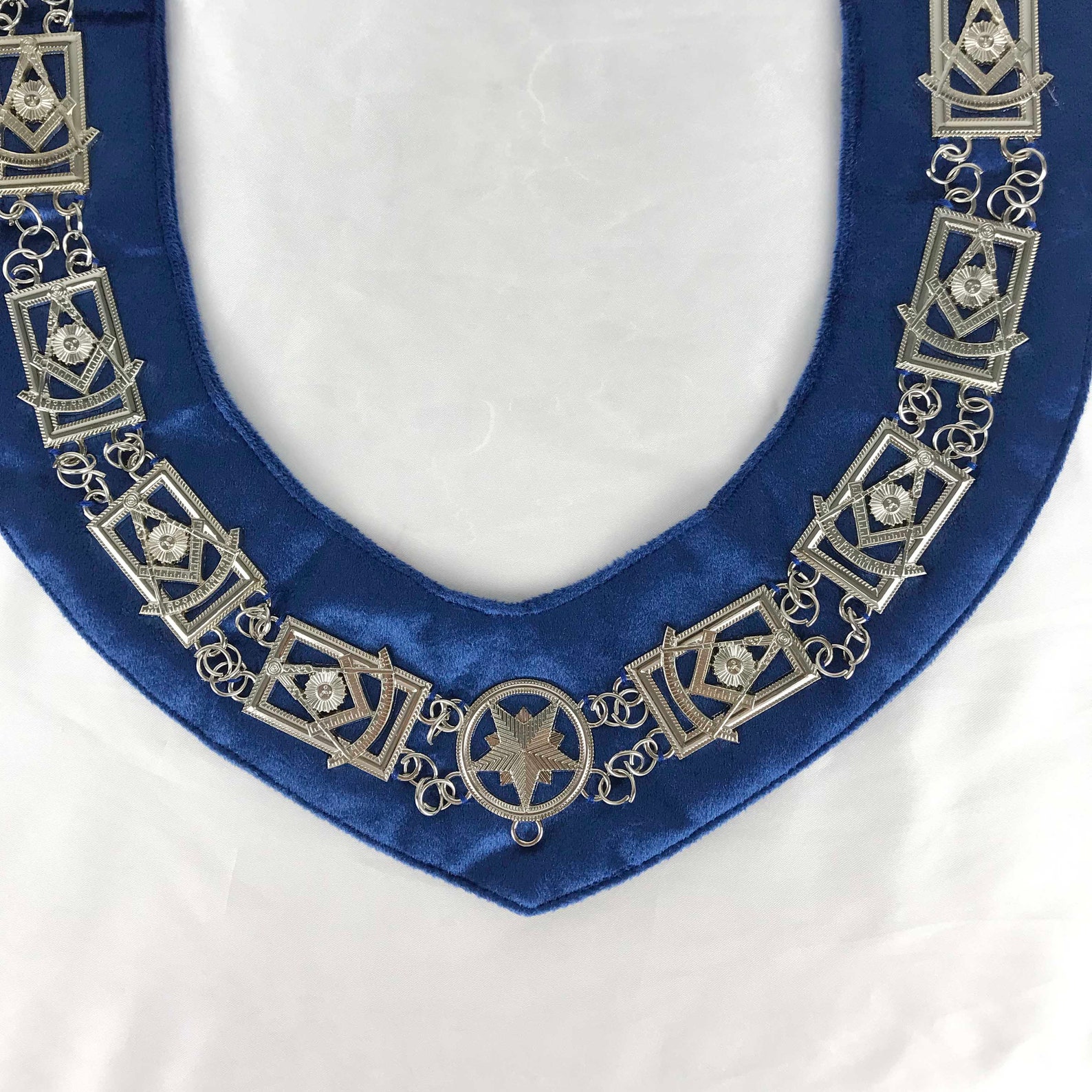 Masonic Blue Lodge Past Master Collars Blue Velvet - Etsy