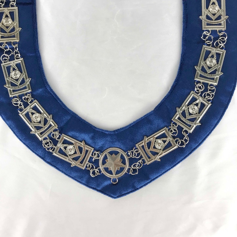 Masonic Blue Lodge Past Master Collars| Blue Velvet| Freemason Past ...