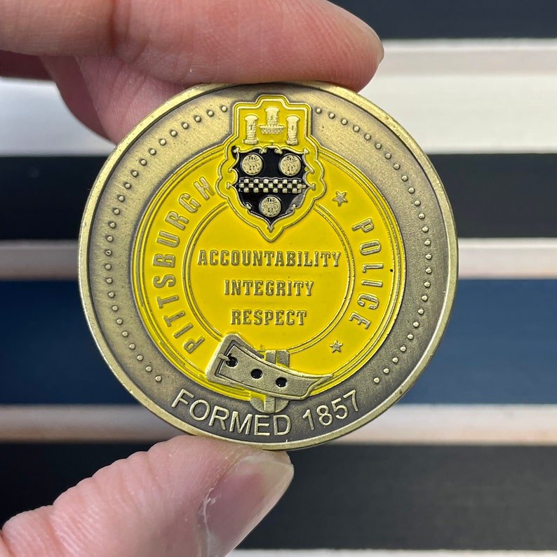 Police Challenge Coin Pittsburgh Police Officers Coins Law - Etsy