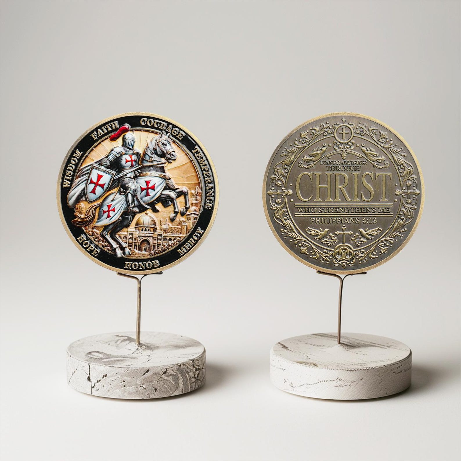 Armor of God Philippians 4:13 Knight Chip Charge Crusaders Token ...