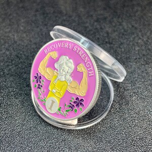 1 Year Sobriety Coin AA Chip - 1 Year Clean Medallions Soberversary ...
