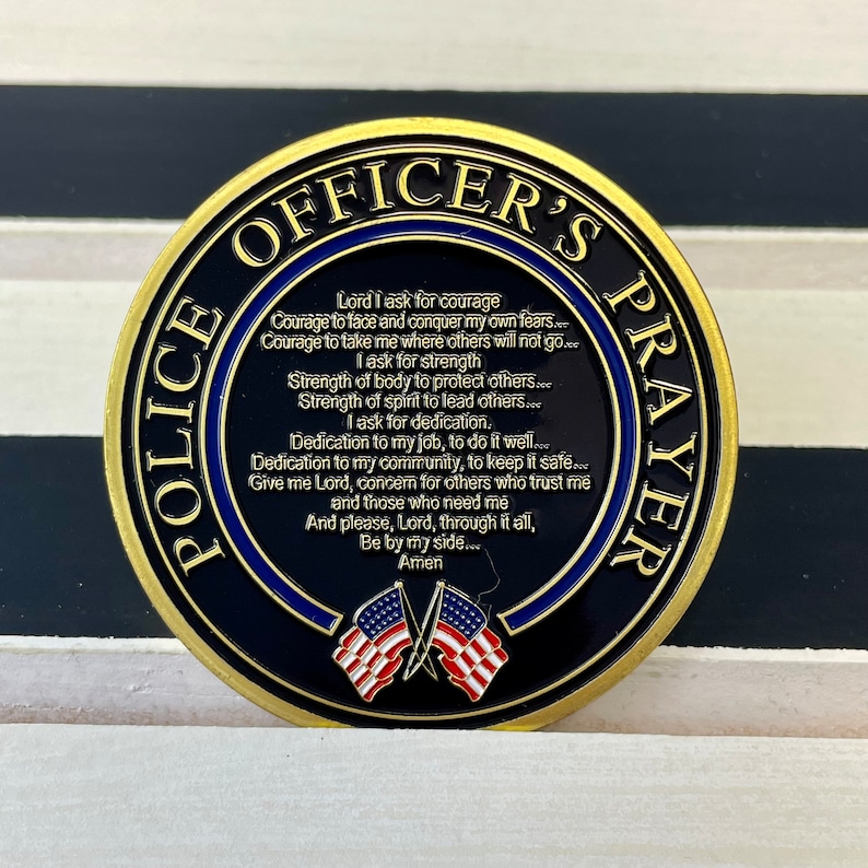 Police Challenge Coin - St Michael Coin - Police Officers Prayer Coins ...