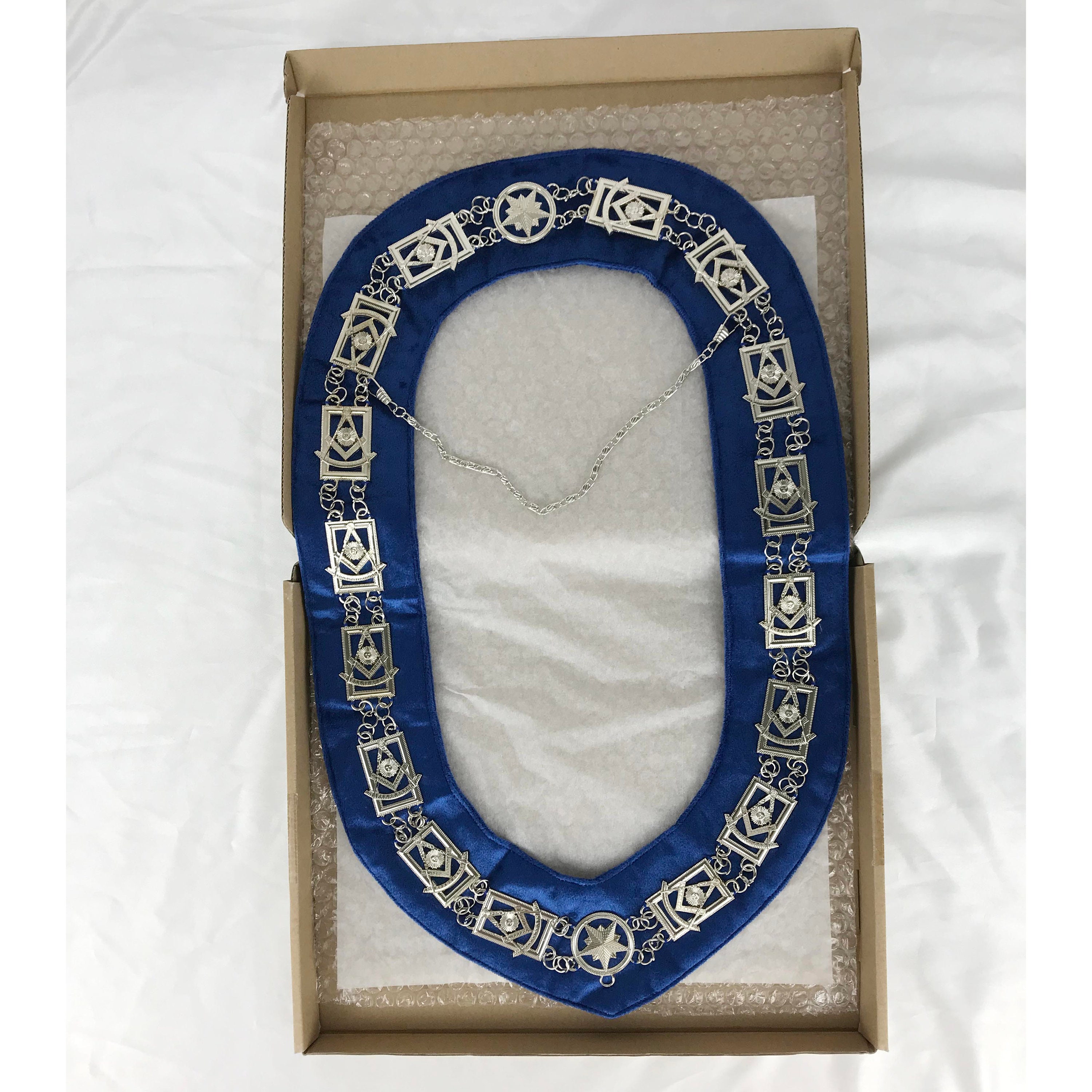 Masonic Blue Lodge Past Master Collars| Blue Velvet| Freemason Past ...