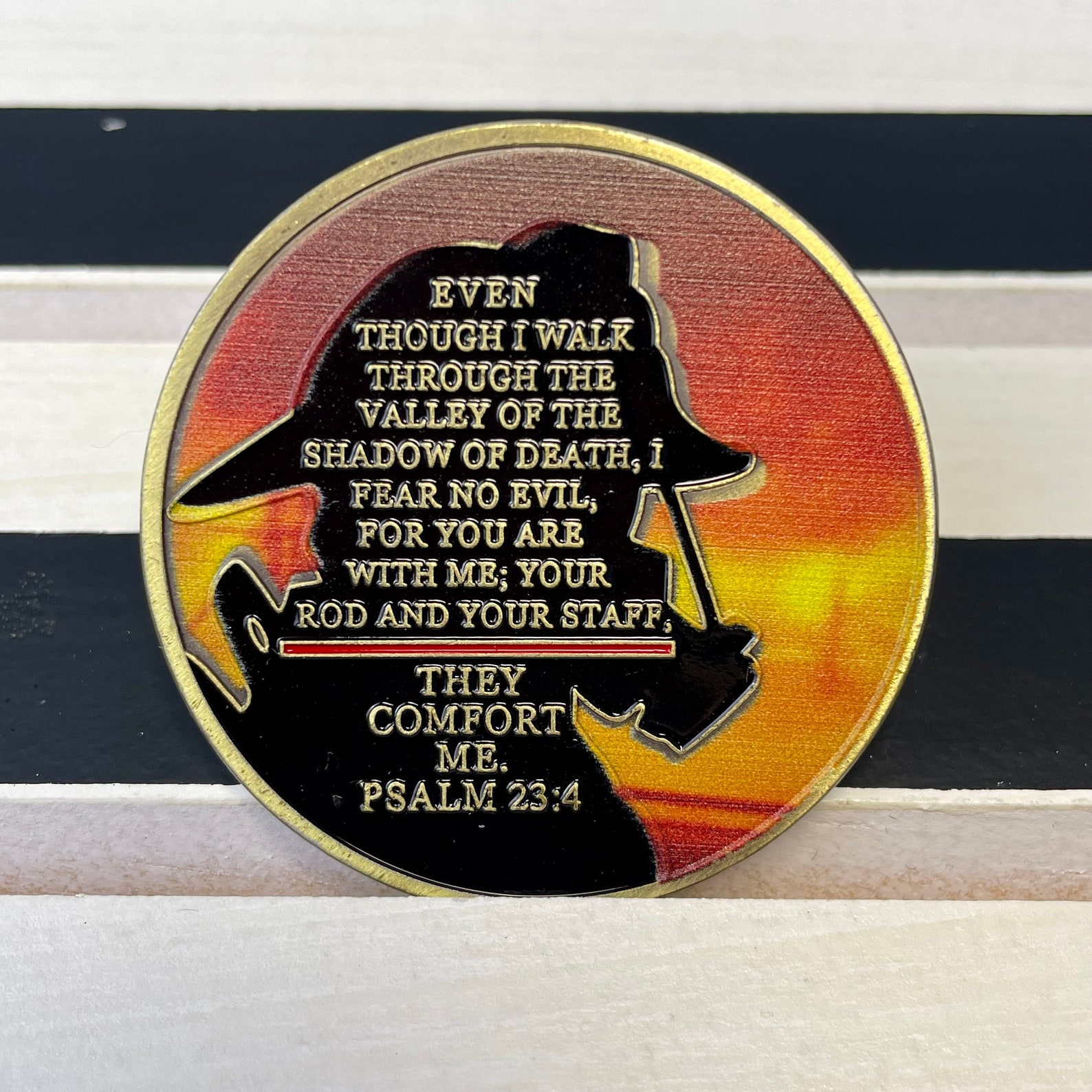 Firefighter Challenge Coin - Fireman Prayer Coin - Firefighter ...