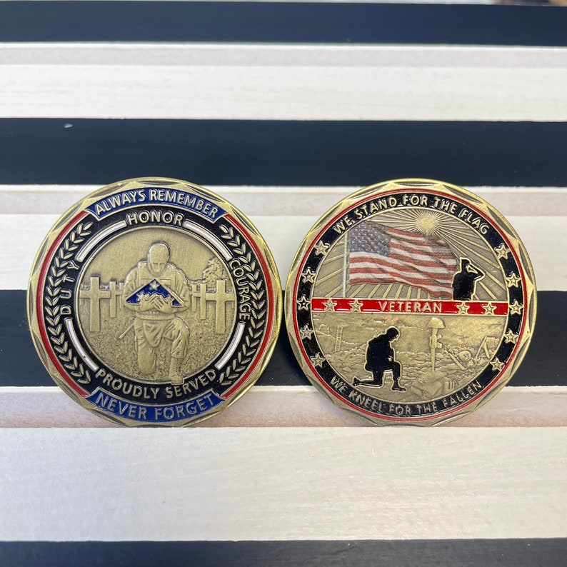Military Veterans Challenge Coin United States We Stand for - Etsy